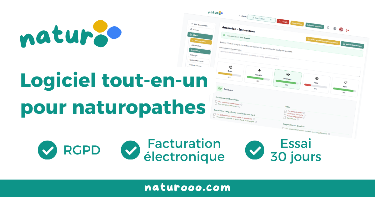 Logiciel praticien | Naturooo | Naturooo